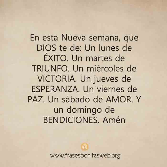 Bendecida Semana – FrasesBonitasWeb